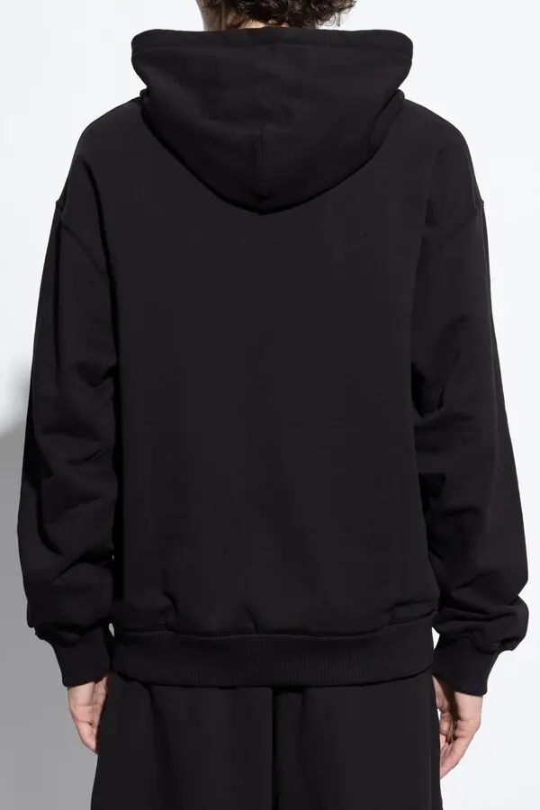 Dolce & Gabbana Hooded Cotton Sweatshirt With Embossed Logo
