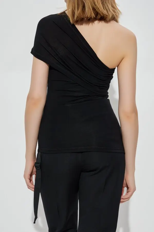 Helmut Lang Asymmetric Fine-knit Top