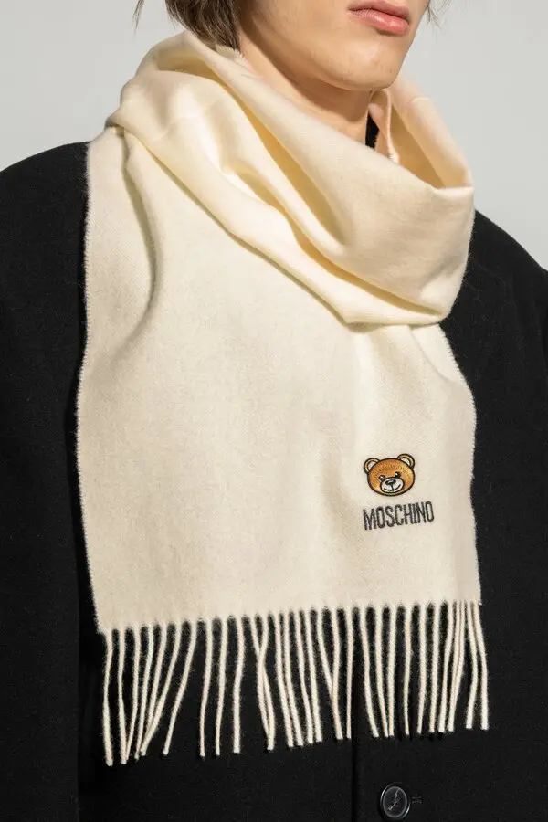 Moschino Wool Scarf With Logo