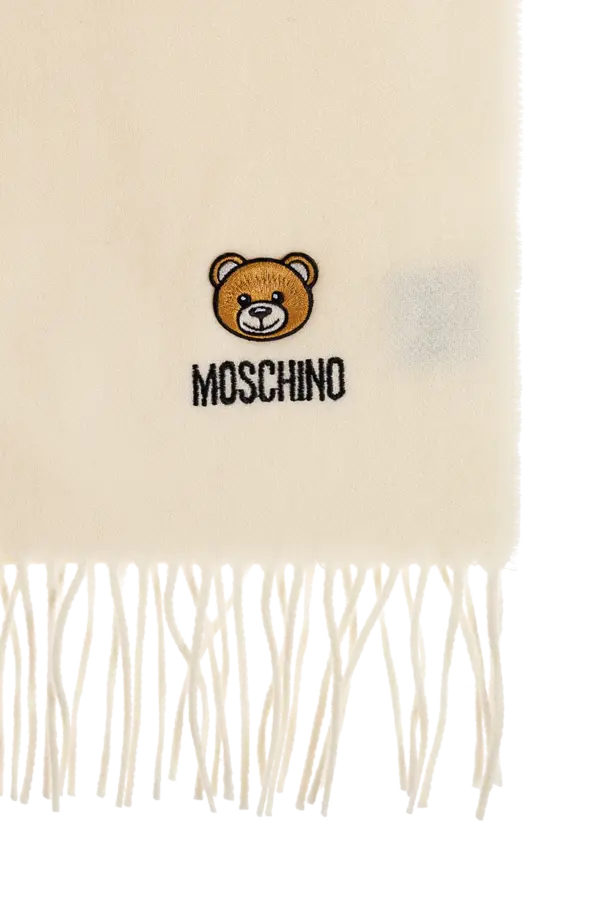 Moschino Wool Scarf With Logo