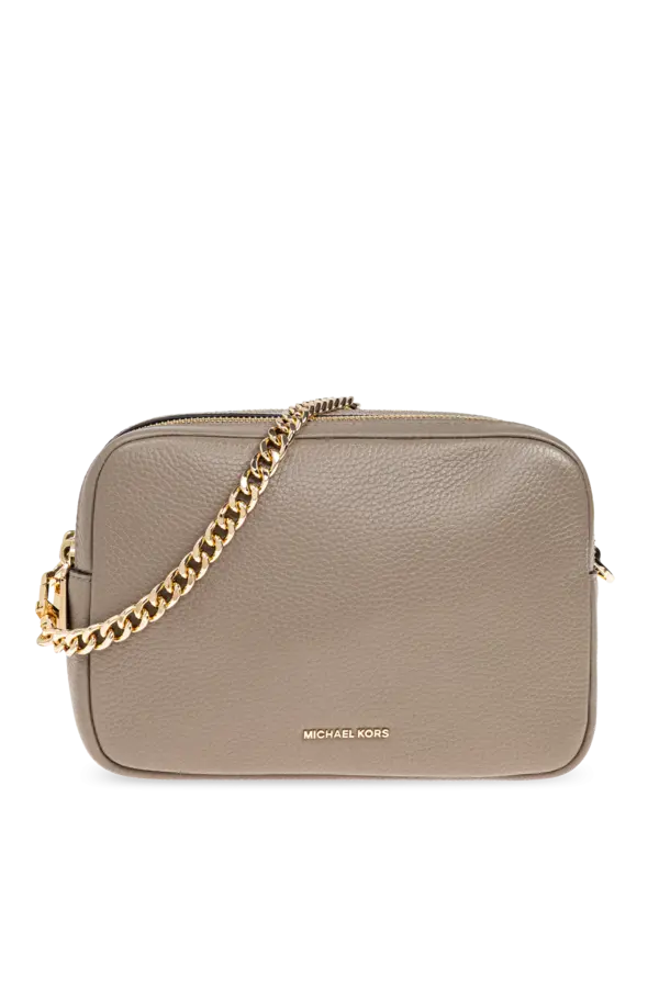 Michael Kors Shoulder Bag In Textured Leather With Golden Hardware