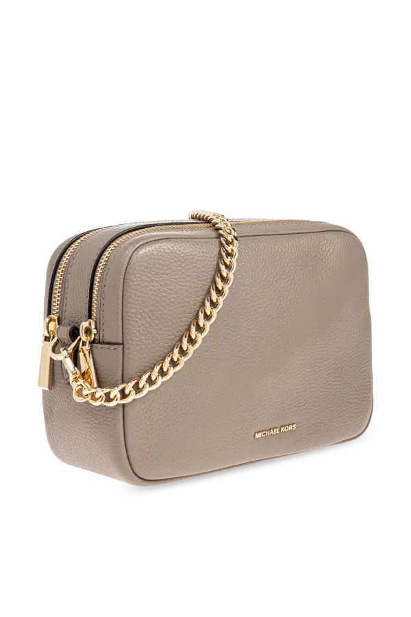 Michael Kors Shoulder Bag In Textured Leather With Golden Hardware