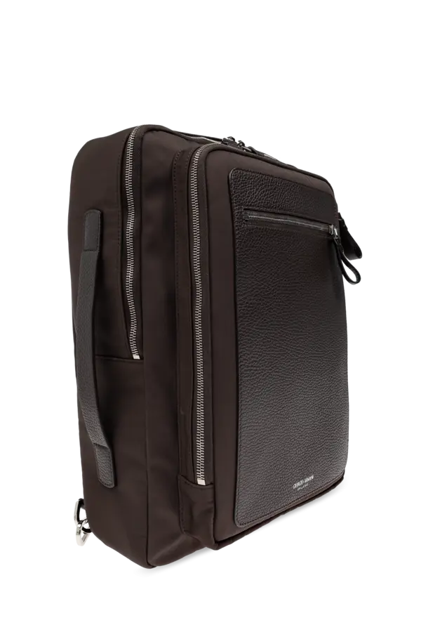 Giorgio Armani Logo Backpack - Brown