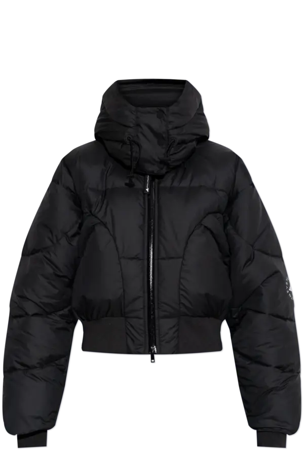 Adidas By Stella McCartney Logo Cropped Jacket - Black