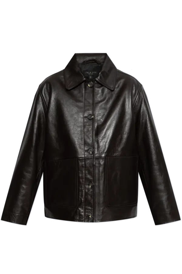 Rag & Bone Leather Shirt Jacket