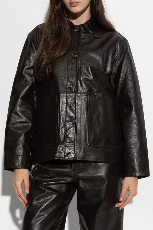 Rag & Bone Leather Shirt Jacket