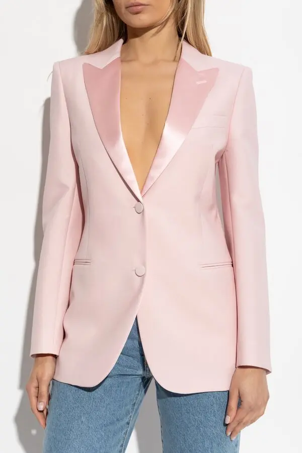 Alexander McQueen Blazer With Satin Lapels