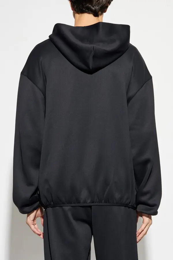Casablanca Metallic Logo Oversized Hoodie - Black