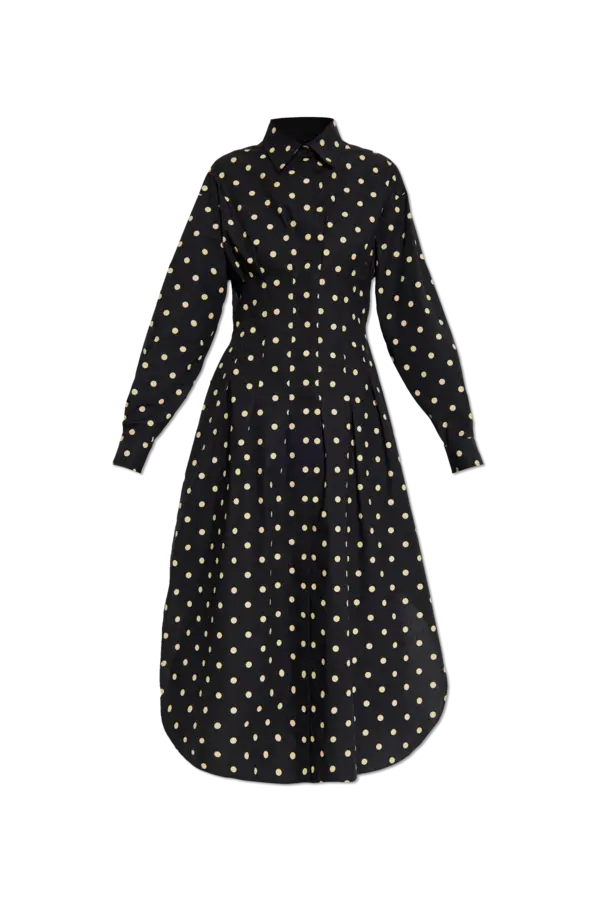 Moschino Polka Dot Midi Dress - Black