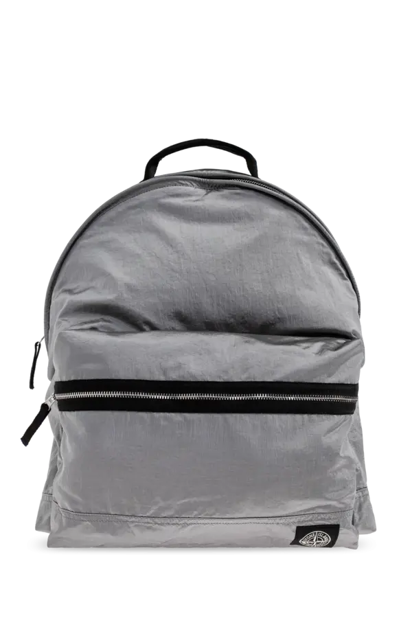 Stone Island Backpack With Logo - Grey