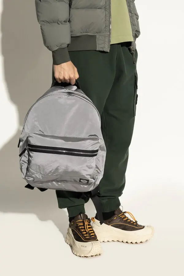 Stone Island Backpack With Logo - Grey