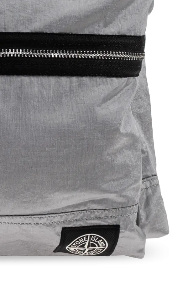 Stone Island Backpack With Logo - Grey