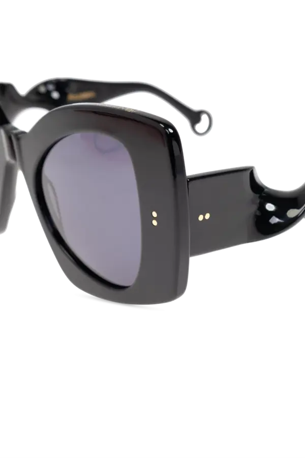 JW Anderson Square Frame Sunglasses With Wavy Temples