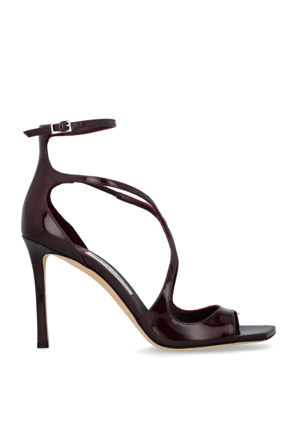 JIMMY CHOO Azia Heeled Sandals - Burgundy