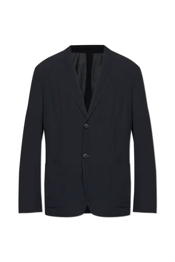 Giorgio Armani Wool Blazer With Notch Lapels