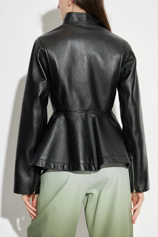 Alaïa Leather Jacket - Black
