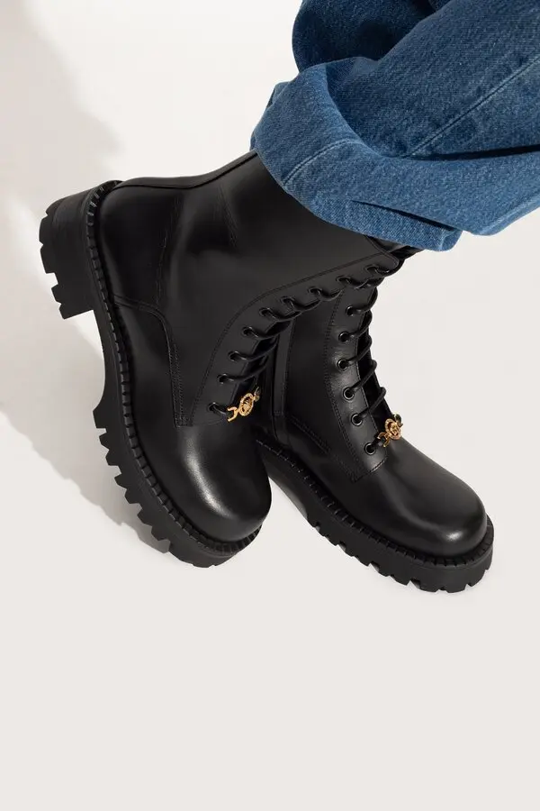 Versace Leather Ankle Boots