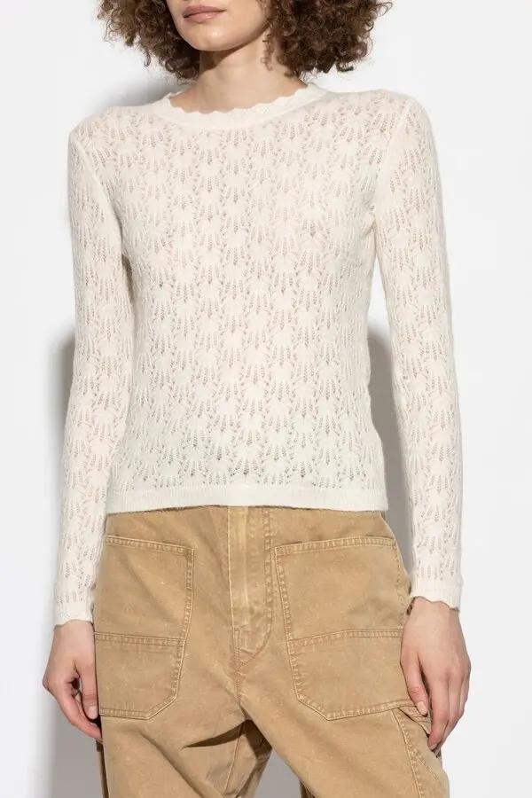 MARANT ETOILE Obeline Openwork Knit Sweater