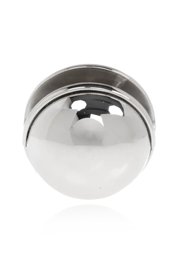 Alaïa Spherical Brass Earrings - Silver