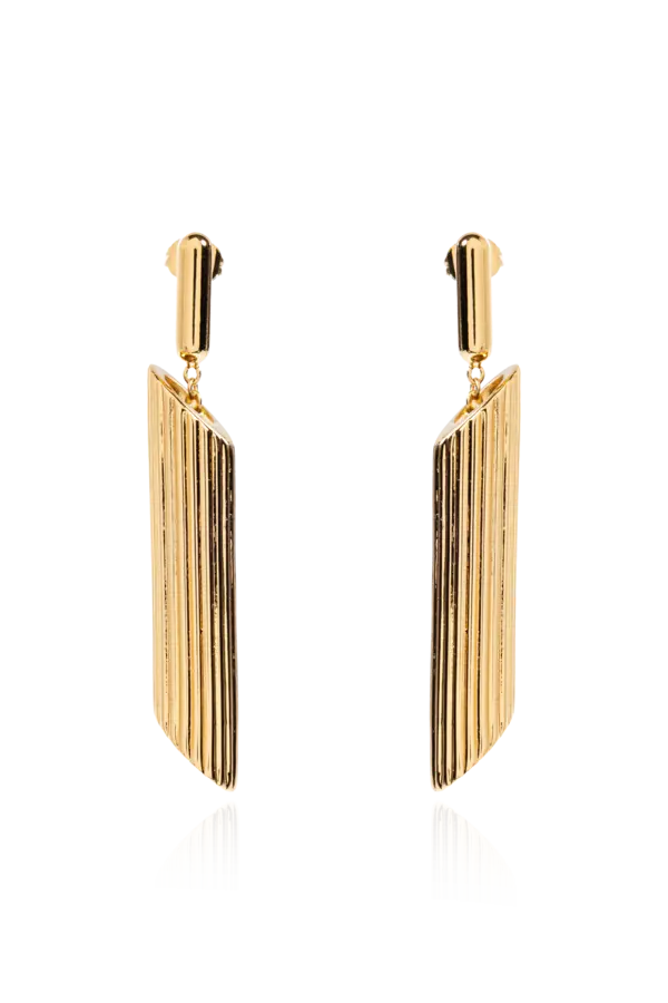 Moschino Geometric Drop Earrings - Gold