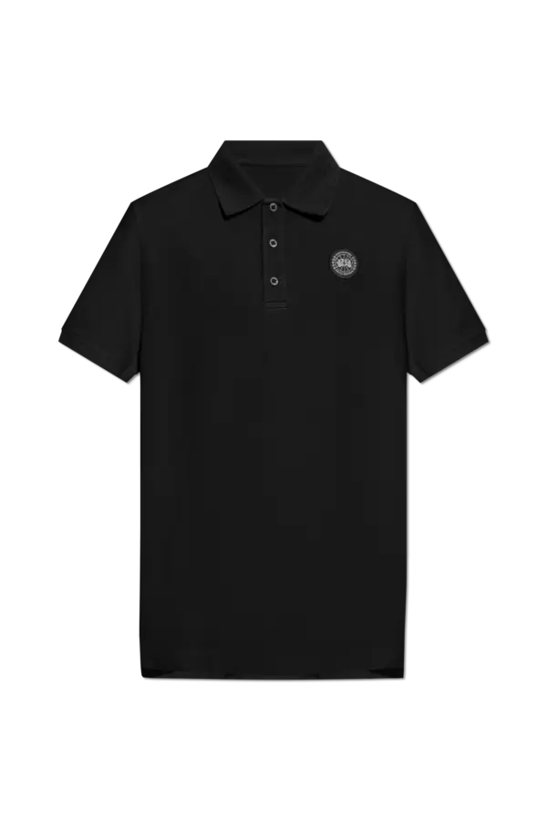 Canada Goose Polo With Logo Patch - Black