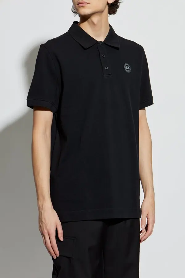 Canada Goose Polo With Logo Patch - Black