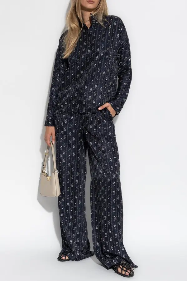 Tory Burch Patterned Wide-leg Trousers