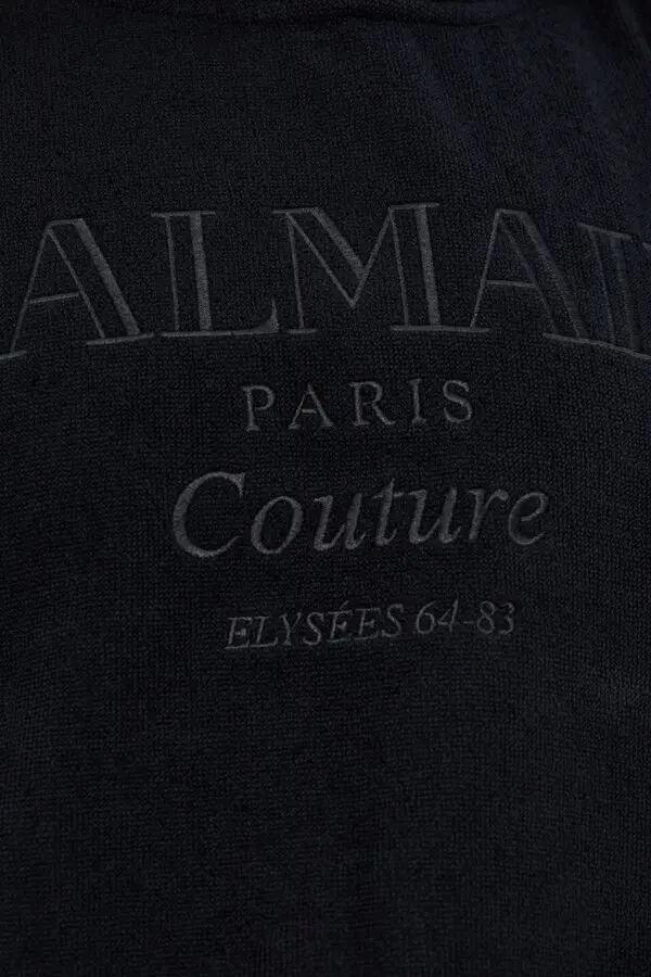 Balmain Cotton Poncho - Black