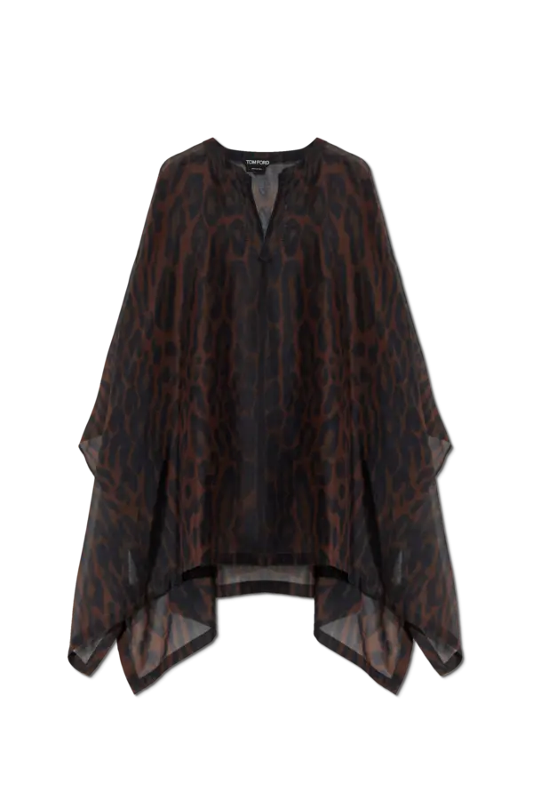 TOM FORD Animal Print Cotton And Silk Dress
