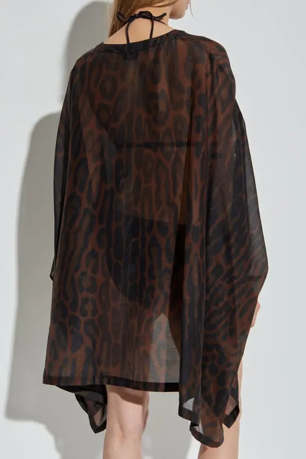 TOM FORD Animal Print Cotton And Silk Dress