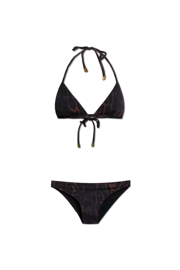 TOM FORD Animal Print Two-piece Swimsuit - Brown