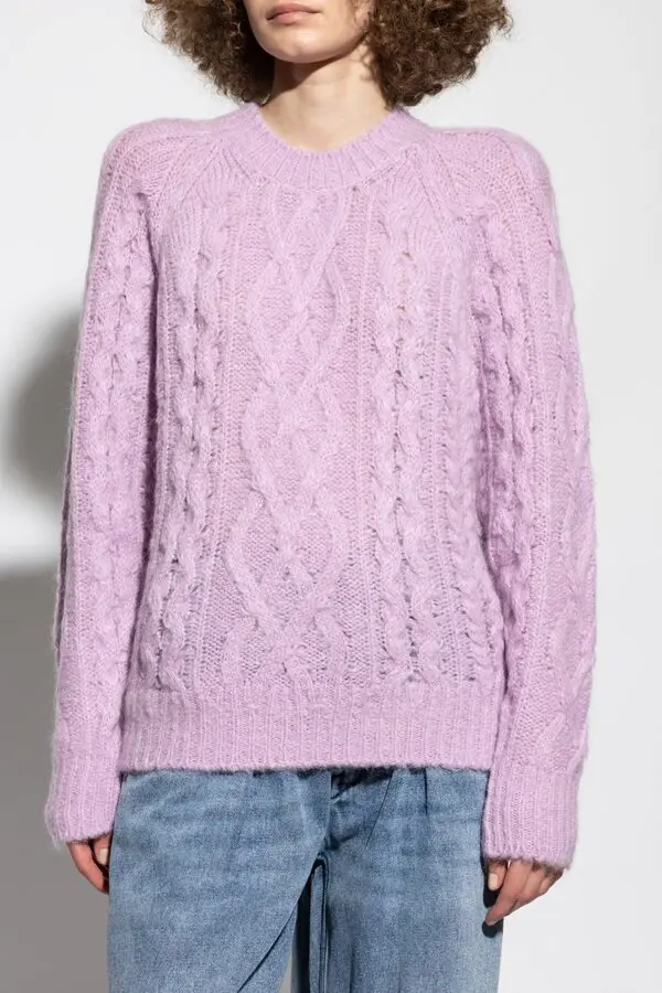 MARANT ETOILE Ysor Cable-knit Sweater - Pink