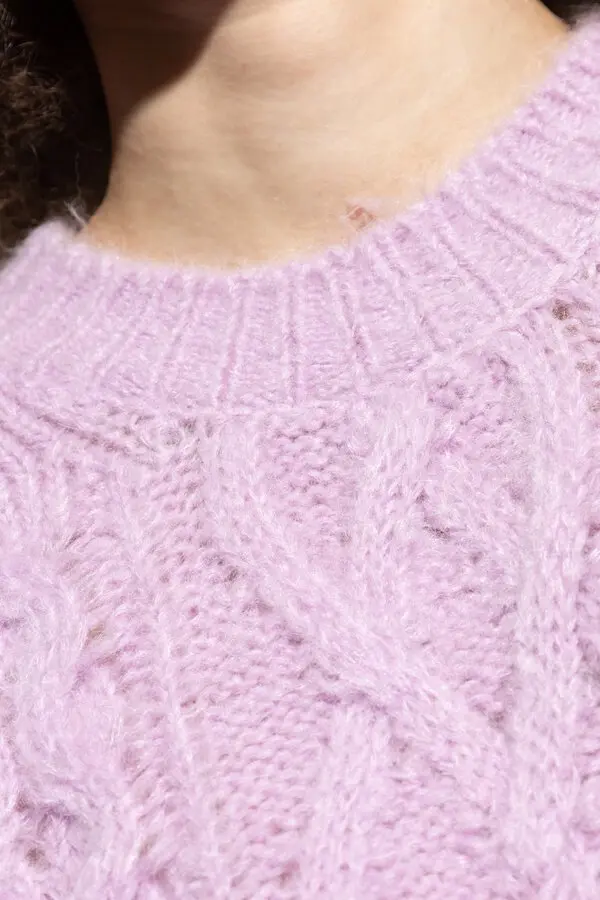 MARANT ETOILE Ysor Cable-knit Sweater - Pink