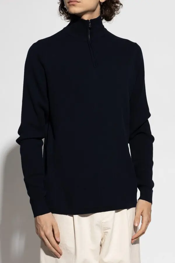 Sease Virgin Wool Stand-up Collar Sweater