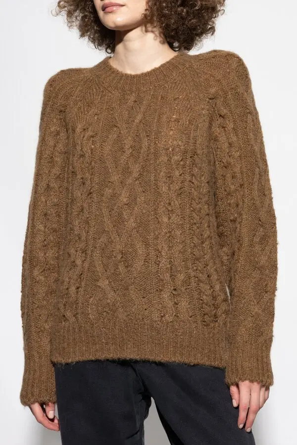 MARANT ETOILE Ysor Cable Knit Sweater - Brown
