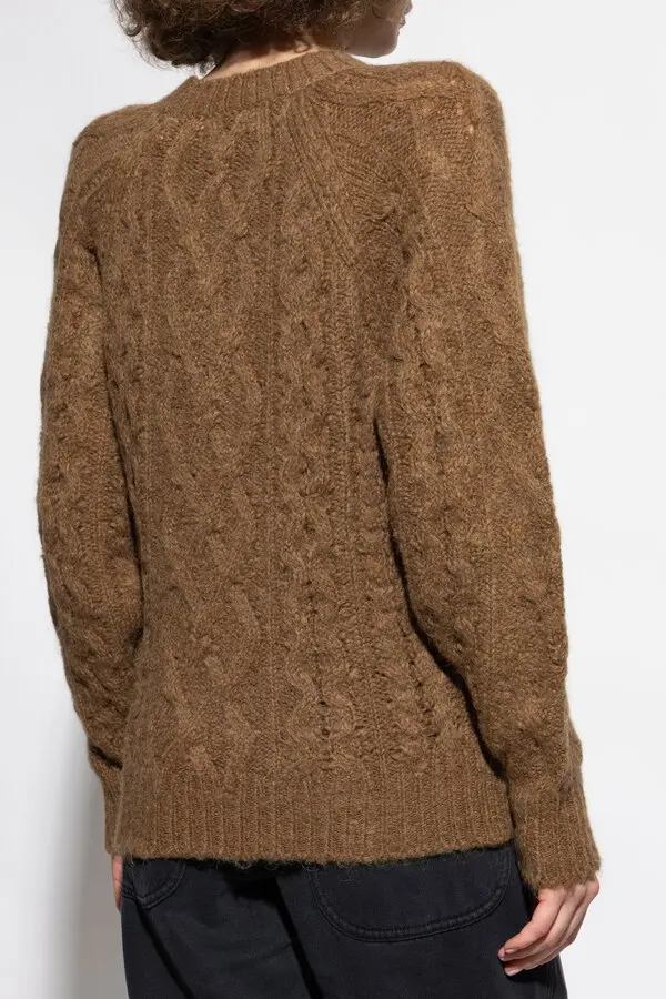 MARANT ETOILE Ysor Cable Knit Sweater - Brown