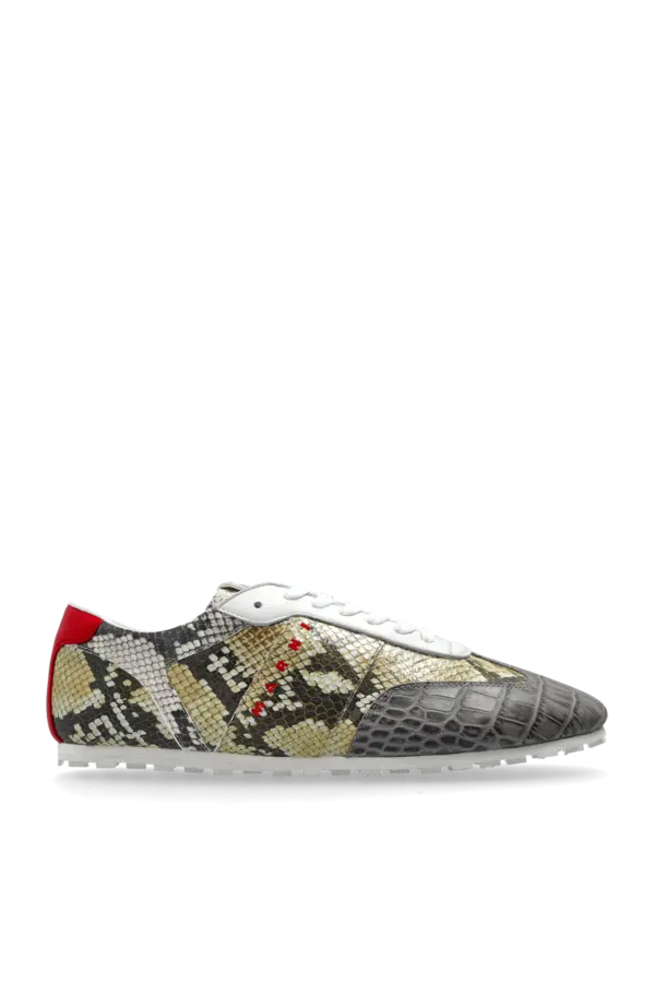 Marni Sports Shoes With Snakeskin Motif - Grey