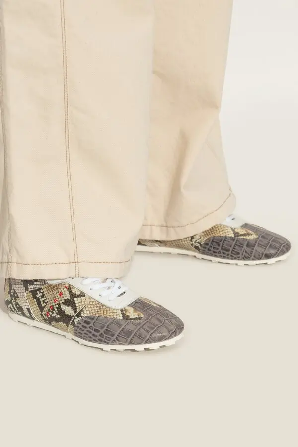 Marni Sports Shoes With Snakeskin Motif - Grey