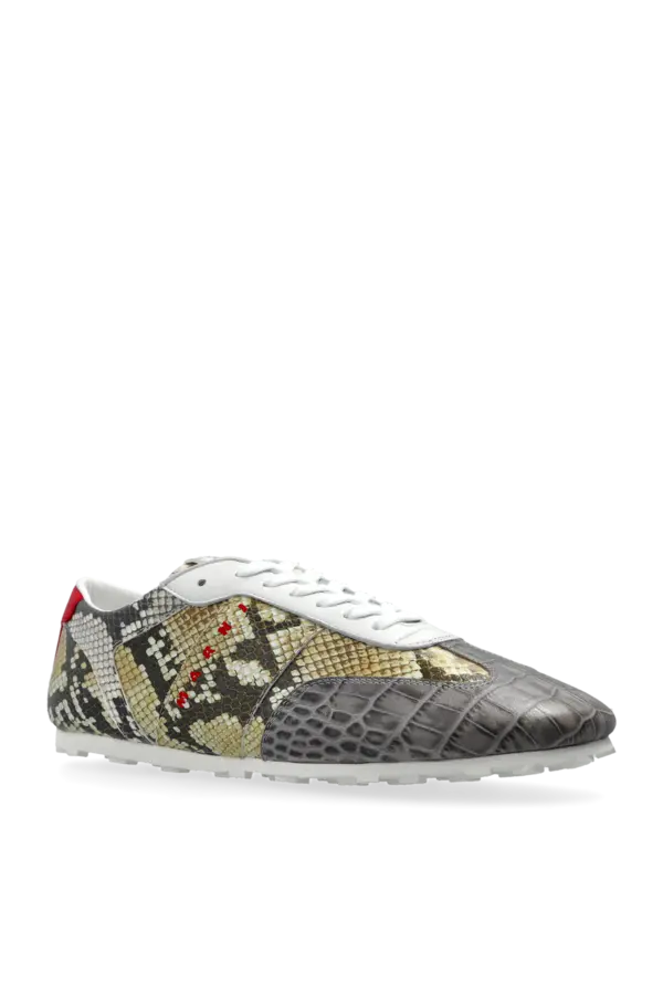 Marni Sports Shoes With Snakeskin Motif - Grey