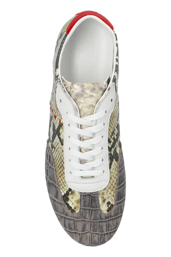 Marni Sports Shoes With Snakeskin Motif - Grey