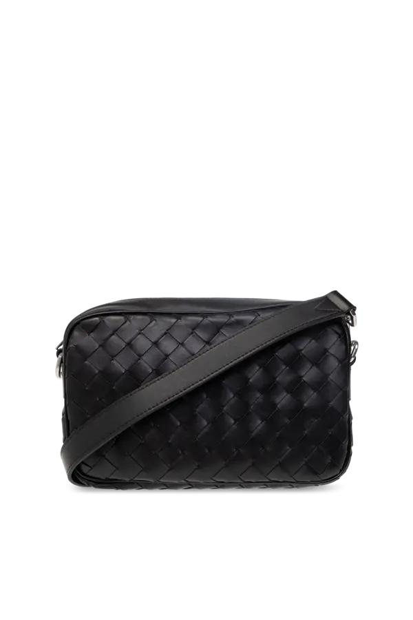 Bottega Veneta Intrecciato Leather Shoulder Bag - Black