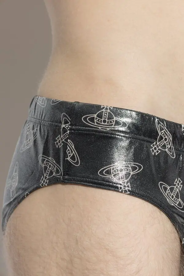 Vivienne Westwood Swim Briefs In Silver - 35% Off | Editorialist