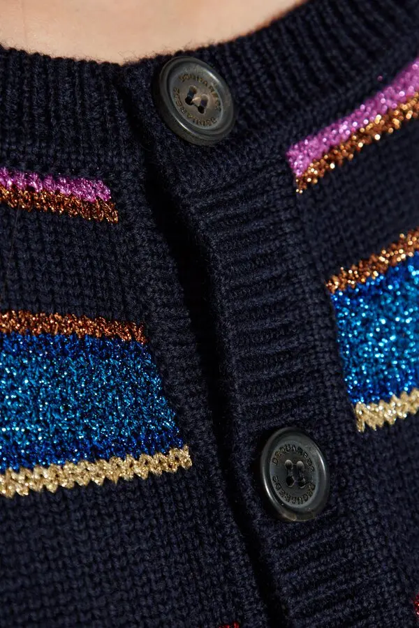 Dsquared2 Striped Knit Cardigan - Multicolour