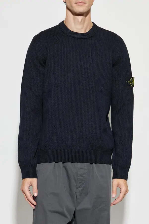 Stone Island Crew Neck Sweater - Navy Blue