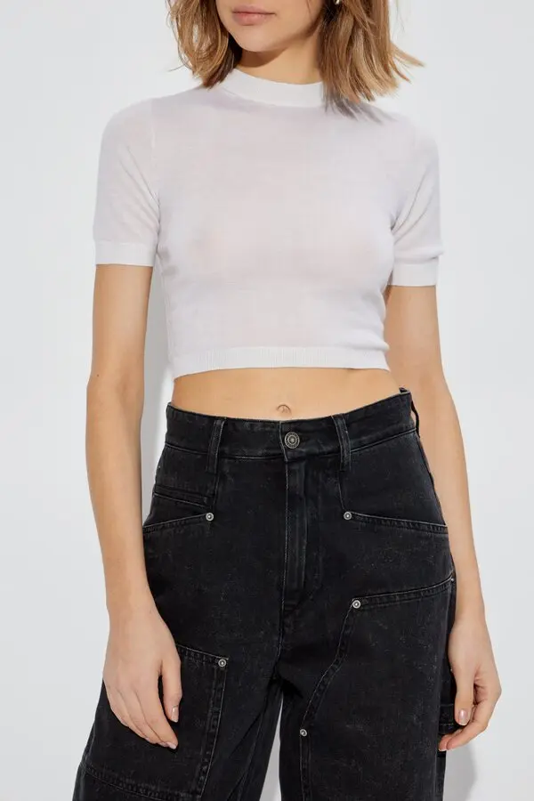 Alaïa Cashmere Short Sleeve Top