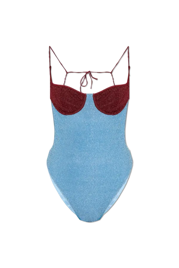 Oseree Cut Out One-piece Swimsuit - Blue