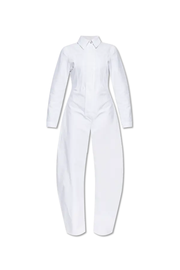 Alaïa Denim Jumpsuit - White