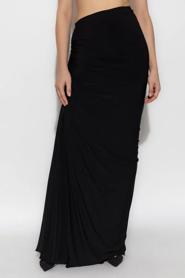 Alaïa Side-draped Maxi Skirt - Black