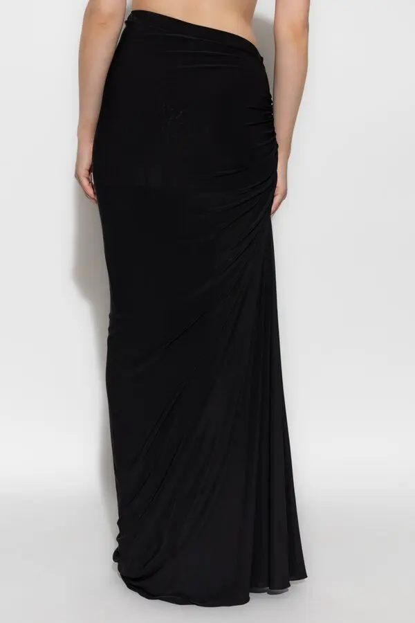 Alaïa Side-draped Maxi Skirt - Black