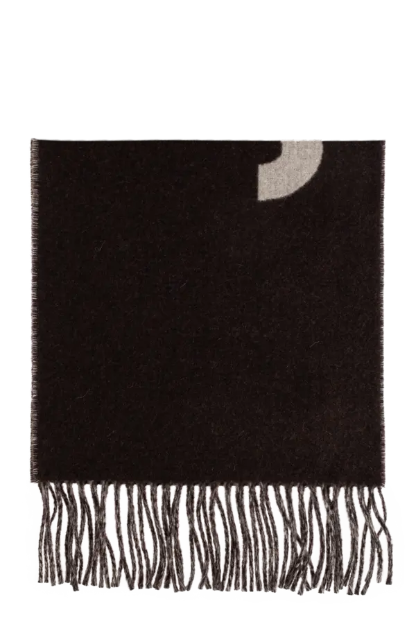 Jacquemus Scarf With Logo - Brown